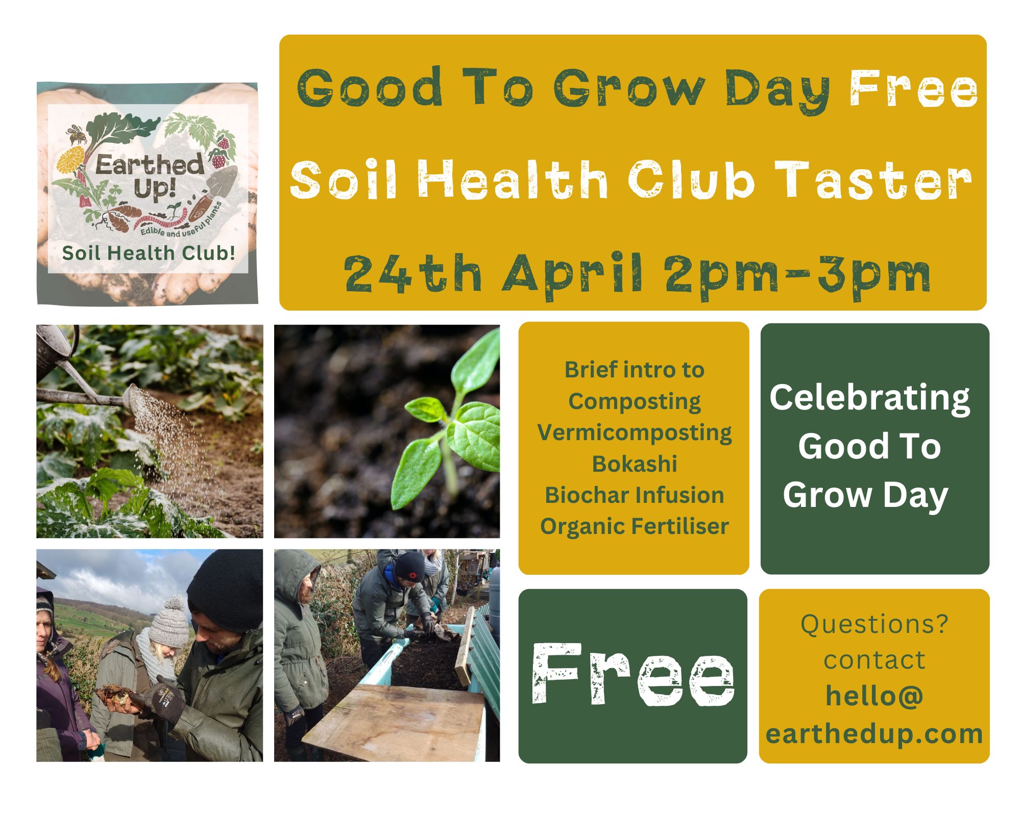 Free Workshop Good To Grow Day 24th April – Soil Health Club Taster 2pm ...